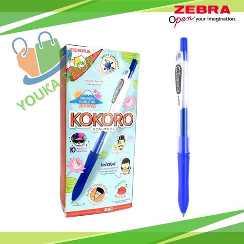 Jual Pulpen Gel Zebra Kokoro Blue Biru, 0.5 Tinta Biru per pcs / pack ...
