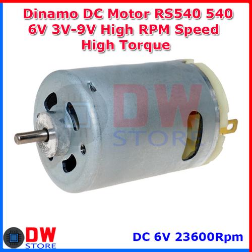 Jual Dinamo DC Motor RS540 RS 540 DC 6V 3V-9V Rpm High Speed Torque ...