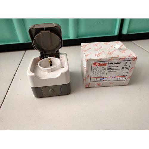 Jual STOP KONTAK OUTDOOR BROCO ATLANTIC OUTBOW ANTI AIR IP44 WATERPROOF ...