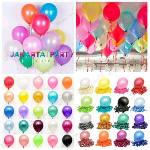 Promo Balon latex metalik satuan / balon latex metalik 12 inch - HIJAU ...