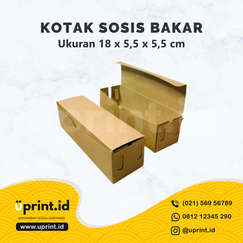 Jual Dus Sosis Bakar / Box Sate Taichan / Kemasan Roti Uk 18 x 5,5 x 5 ...