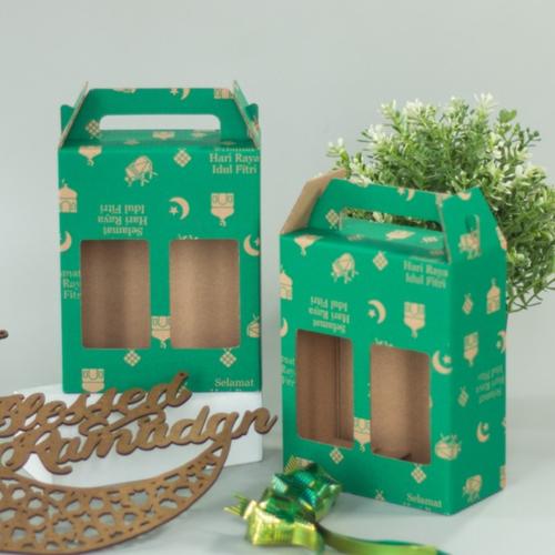 Jual kardus botol 350ml isi 2 parsel lebaran box kemasan minuman ...