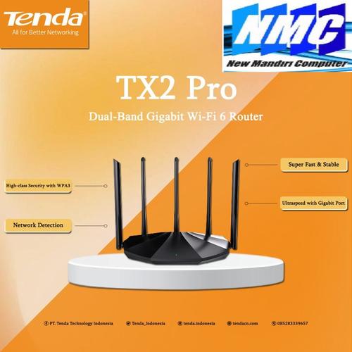 Jual Tenda TX2 Pro Dual-Band Gigabit Wi-Fi 6 Router - Jakarta Pusat ...