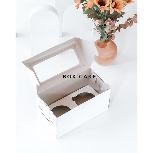 Jual Box Kotak Isi 2 Cupcake Muffin /Kue / Pudding Plus Inner - Jakarta ...