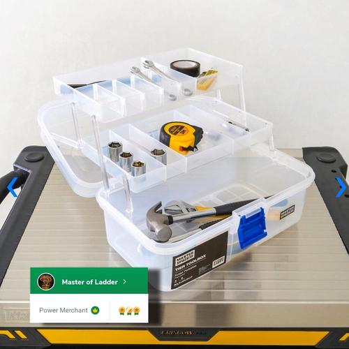 Jual KRISBOW Kotak Perkakas/TOOL BOX PLASTIC 2 SUSUN TRANSPARANT 13 INC ...