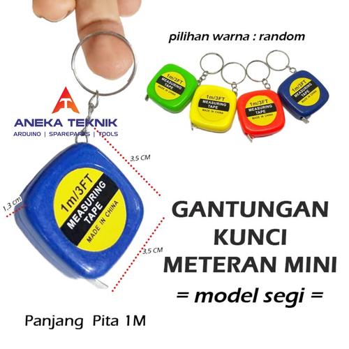 Jual Gantungan Kunci Meteran Roll Mini 1 Meter Power Tape - MODEL SEGI ...
