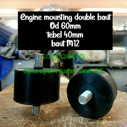 Jual Engine Mounting 60*40mm Double Baut M12 Alas Peredam Getaran Mesin ...