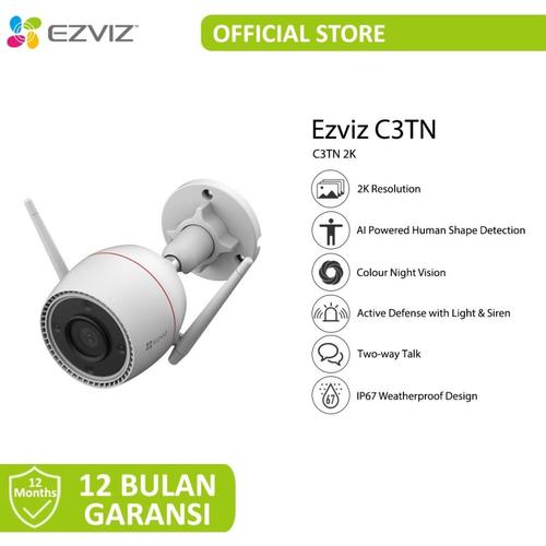 Promo IP CAMERA EZVIZ C3TN 3MP 2K KAMERA CCTV WIFI OUTDOOR WEATHERPROOF IP67 - Jakarta Pusat ...