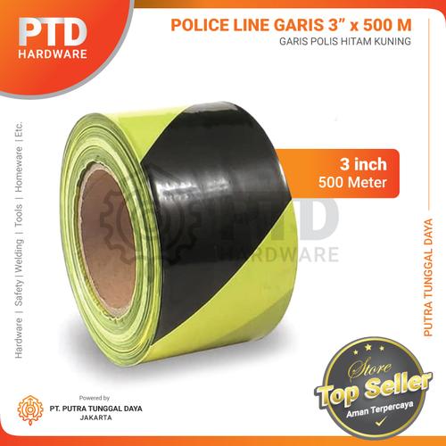 Jual Garis Polisi / Police Line / Barricade Line Kuning Hitam 3 inch x ...