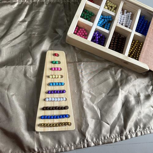 Jual Short beads stairs montessori with wooden stairs / beads ...