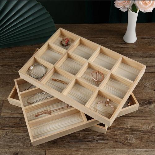 Jual wooden display tray nampan atau kotak display perhiasan/aksesoris ...