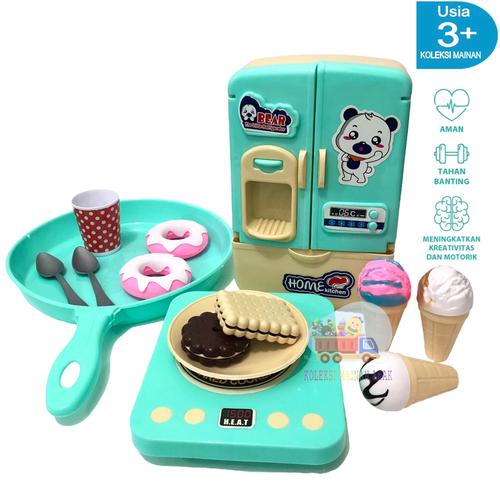 Jual Mainan kulkas mini anak perempuan kitchen set alat masak masakan ...