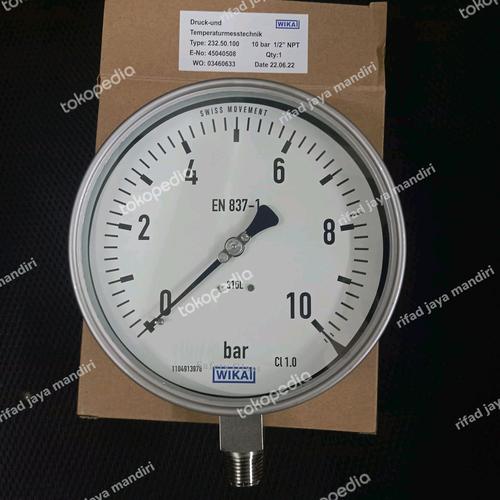 Jual Pressure Gauge Wika 10 Bar Size 6 Inch Full Stainless EN 837 1 Jual Pressure Gauge Wika 10 Bar Size 6 Inch Full Stainless EN 837 1