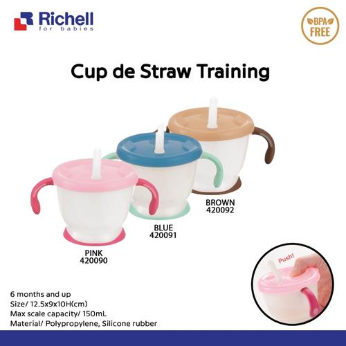 Jual Richell Cup De Straw Training - Straw cup training bayi/anak ...