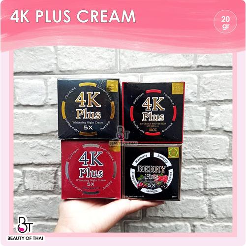 Jual 4K PLUS WHITENING NIGHT CREAM ( COLLAGEN,GLUTATHIONE,GINSENG ...