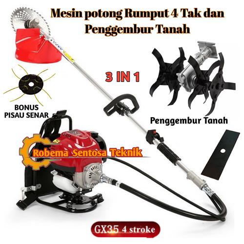 Jual Mesin Penggembur Tanah Potong Rumput Model Honda 4 Tak GX-35 (4 In ...
