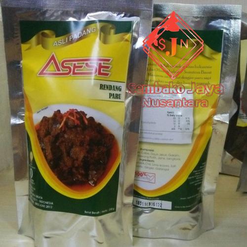 Jual Rendang Paru basah Asese Khas Padang Asli 250gr / Rendang Paru ...