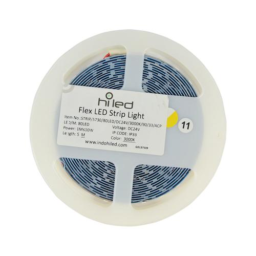 Jual HILED Lampu LED Strip 5730 80 LED 5 Meter Indoor 24 Volt - 4000K ...