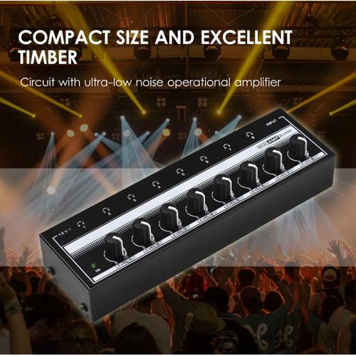 Promo PROFESSIONAL HEADPHONE AMPLIFIER 8 CHANNEL MICROAMP HA800 NO ...