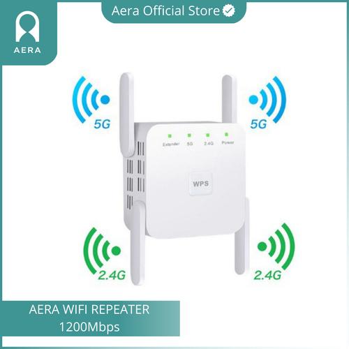 Promo WIRELESS WIFI REPEATER 1200M 5G 2.4G DUAL BAND R1203U | Penguat ...