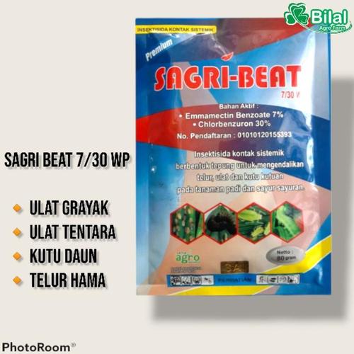 Jual Sagri-Beat 7/30 WP 80 Gram Insektisida Kontak Sistemik | Obat ...