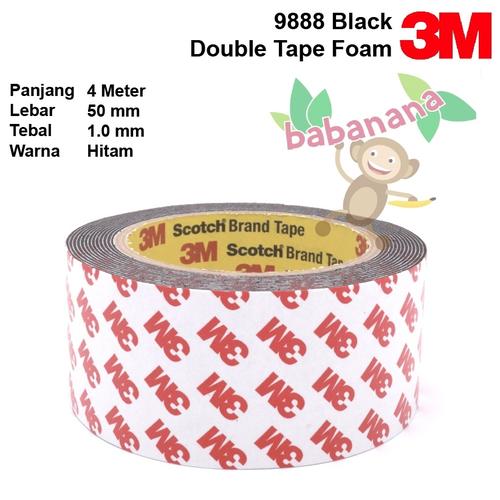Jual Double Tape Foam 3M Original 9888 Black Sponge 1 roll 50 mm x 4 ...