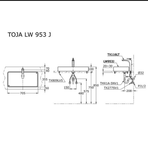 Jual WASTAFEL MEJA TOTO LW935J BODY ONLY WASTAFEL TOTO LW 935 J WHITE ...