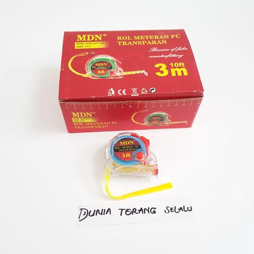 Jual Meteran Rol MDN Transparan 3m / Meteran Gulung 3 m / Meter Roll ...