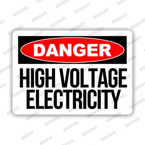 Jual STICKER " DANGER HIGH VOLTAGE ELECTRICITY " SIGN STIKER BAHAYA ...