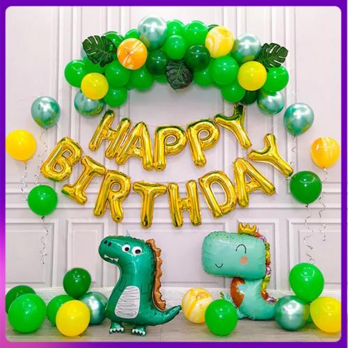 Jual Paket Dekorasi Happy Birthday Tema Dinosaurus | Paket Balon HBD ...