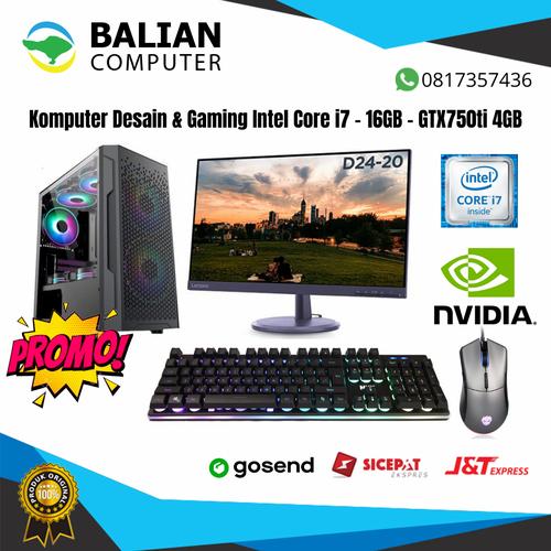 Jual Komputer/ PC Rakitan Intel Core i7 - 16GB GTX7050ti LED 24" FHD ...