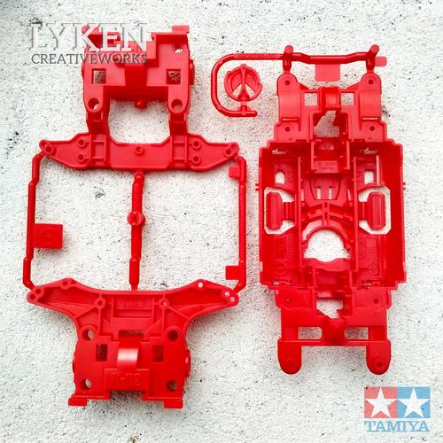 Jual Tamiya MS Chassis Reinforced PC-ABS Red + NT Reinforced PC-ABS Red ...