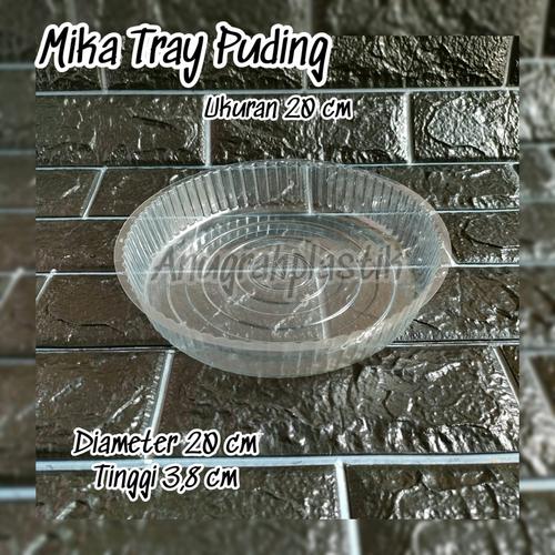 Jual Mika Tray Puding BULAT / Tatakan Tray BULAT bening PER 10 pcs ...