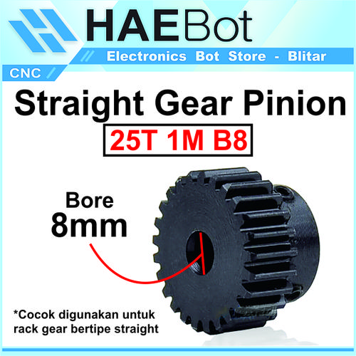 Jual [HAEBOT] Straight Rack Gear Pinion Rackgear 25T 1M Lurus CNC ...