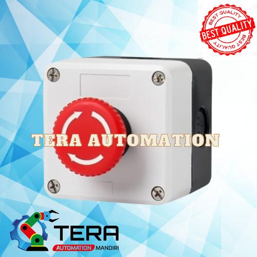 Jual Push Button Emergency Stop + Box 1NC + 1NO Panel Box READY STOK ...
