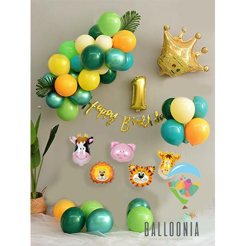 Jual SET Foil Balloon Jungle Hewan Birthday / Dekorasi Balon Ultah Anak ...