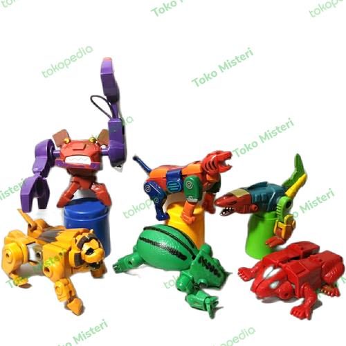 Jual Robot Transformers Animal Frog Tiger Lion Shark Kodok Crab Kadal ...