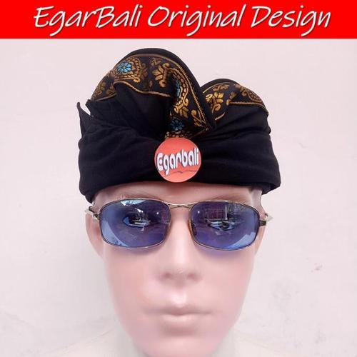 Jual [READY] Udeng hitam tepi ajeg Bali model ikat setengah jadi khas ...