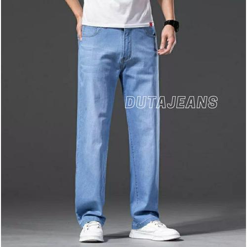 Promo Celana Jeans Pria Standar Biru Muda Jins Panjang Reguler Basic ...