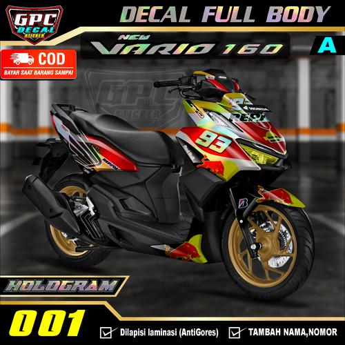 Jual Decal Sticker Hologram Honda Vario 160 Fullbody Desain RedBull GPC ...