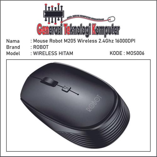 Jual Mouse Robot M205 Wireless Mouse Optical 2.4Ghz 16000DPI - Hitam - Kab. Tegal ...