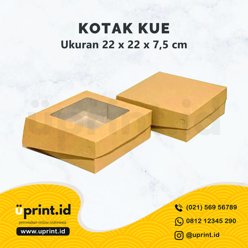 Jual Kemasan Kue / Box Roti / Snack Box / Kotak Kue Kraft Jendela Uk ...