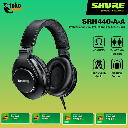 Jual Shure SRH440-A-A SRH 440 A A - Professional Studio Headphones ...