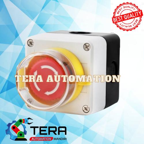 Jual Saklar Emergency Push Button + Box + Protection Cover READY STOK ...