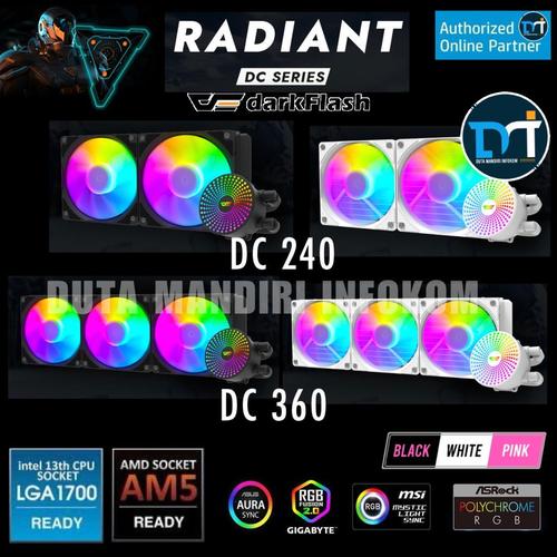 Jual DarkFlash RADIANT DC 240 I DC 360 - AIO Liquid CPU Cooler DC240 ...