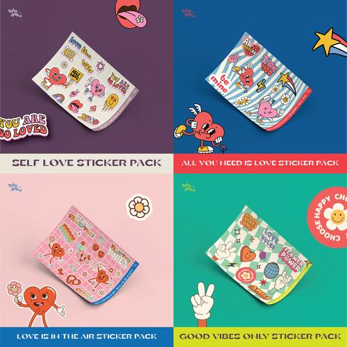 Jual Stiker Pack Lucu / Groovy Sticker / Vintage Stiker / Cust Sticker ...