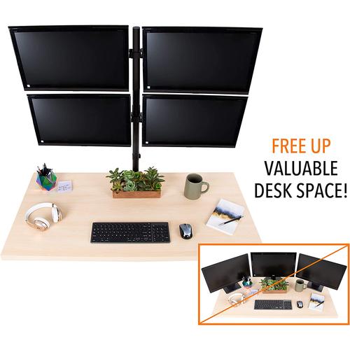 Jual Bracket 4 Monitor Mount Desk Stand Clamp 17-27 inch Adjustable ...