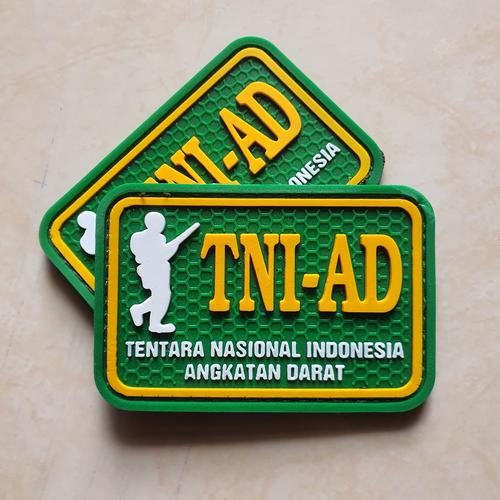 Jual patch rubber logo tni - ad - dasar hijau - tempelan emblem velcro ...