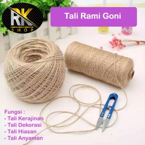 Jual Tali Goni Rami Hemp Rope Vintage Gantungan Kerajinan Serbaguna DIY ...