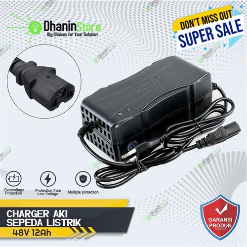 Promo Adaptor Charger Cas Baterai Sepeda Motor Listrik Universal 48V ...